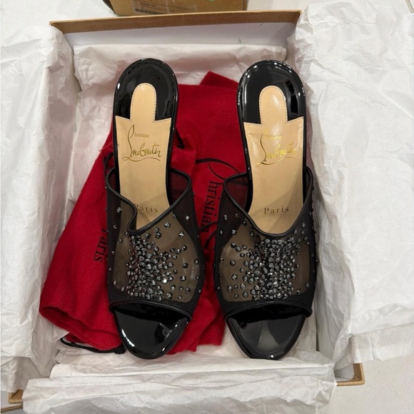 Christian Louboutin | Shoes | Christian Louboutin Black Mesh ...